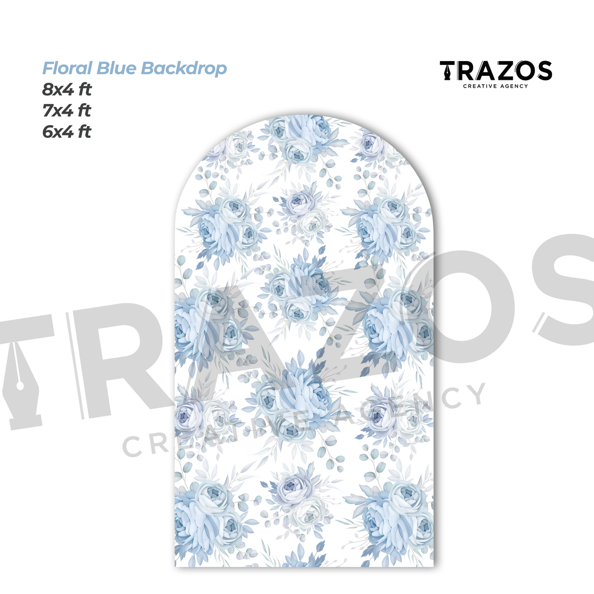 Floral "blue" Backdrop – Trazos Props